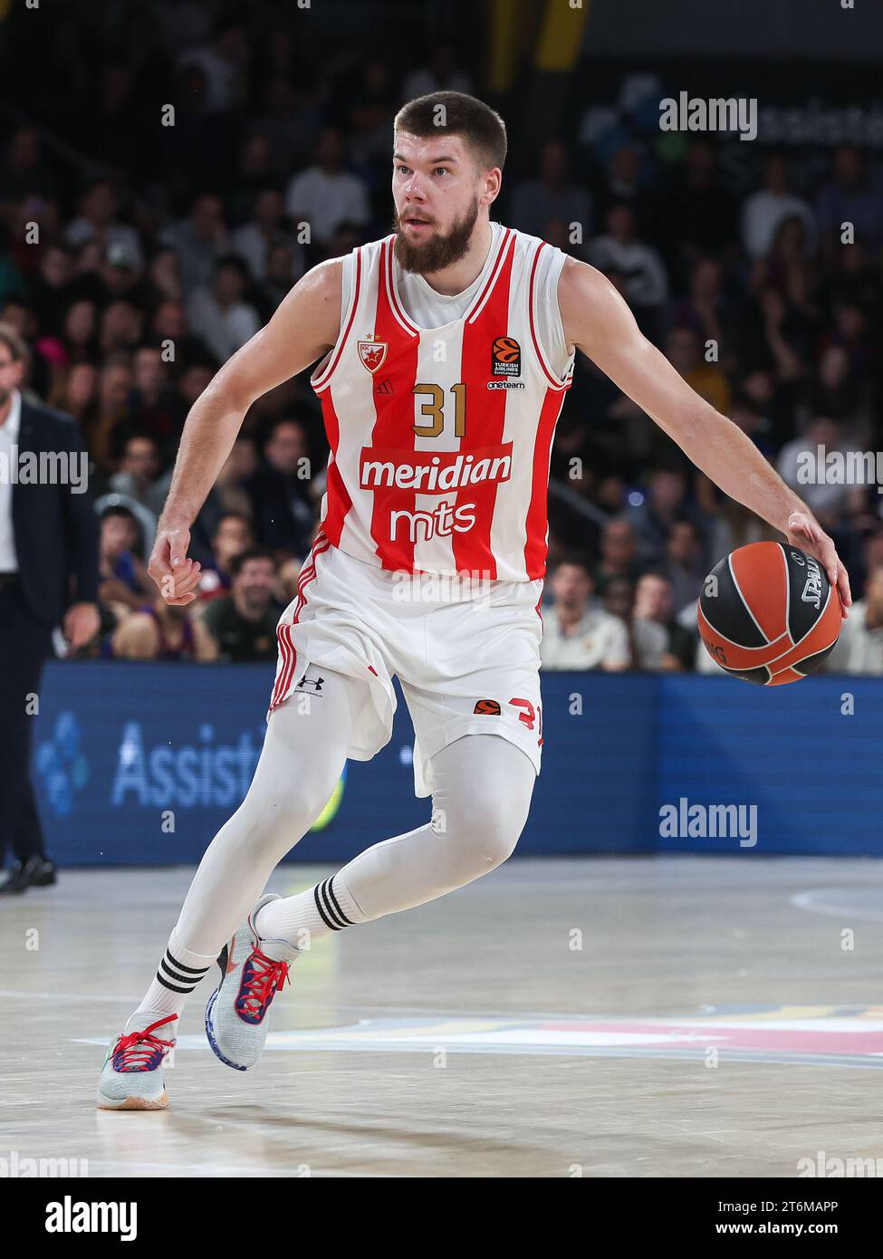 Rokas Giedraitis of Crvena Zvezda Meridianbet Belgrade in action during ...