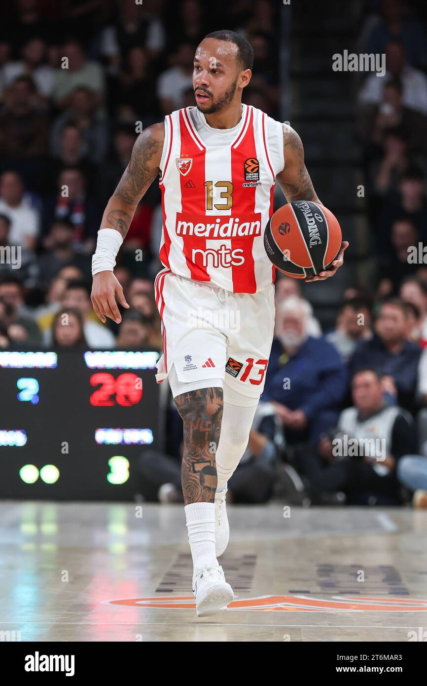 Shabazz Napier of Crvena Zvezda Meridianbet Belgrade in action during ...