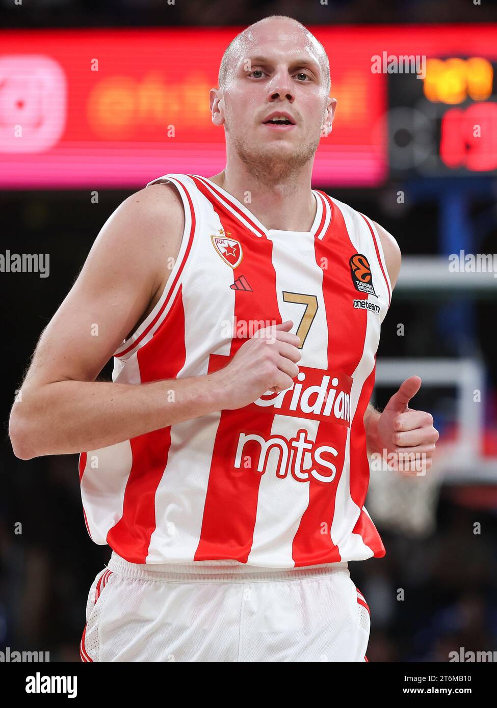 Dejan Davidovac of Crvena Zvezda Meridianbet Belgrade during the ...