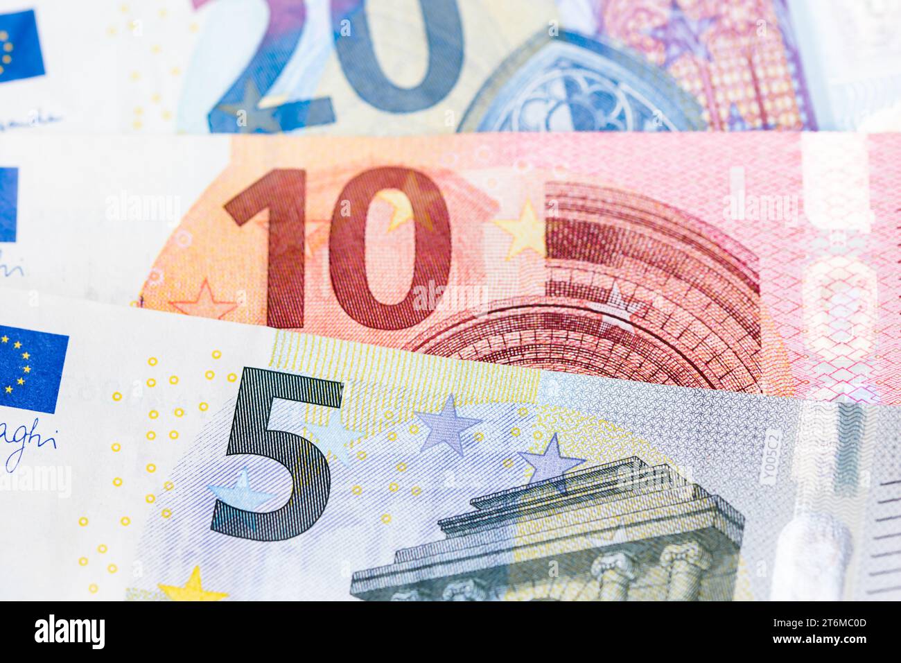 Set of different euro banknotes, background Stock Photo - Alamy