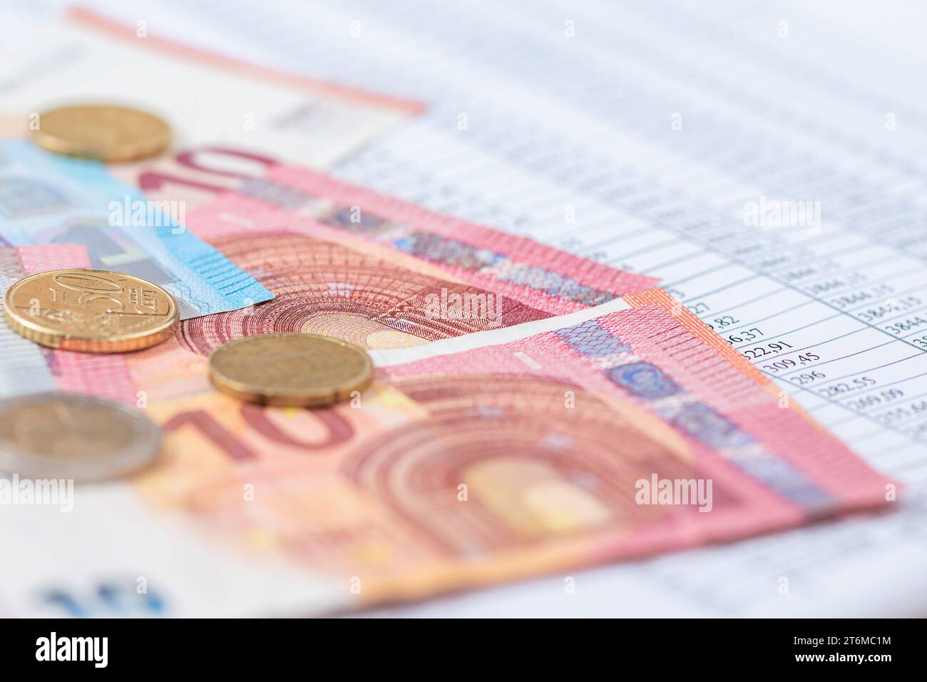 Business finance and accounting background with euro and dollar money ...