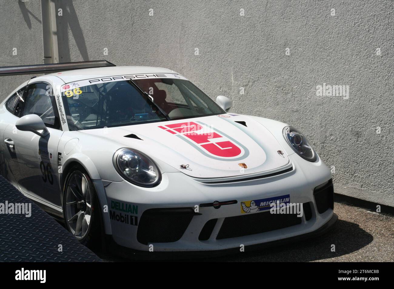 Racing car front view Stock Photo - Alamy