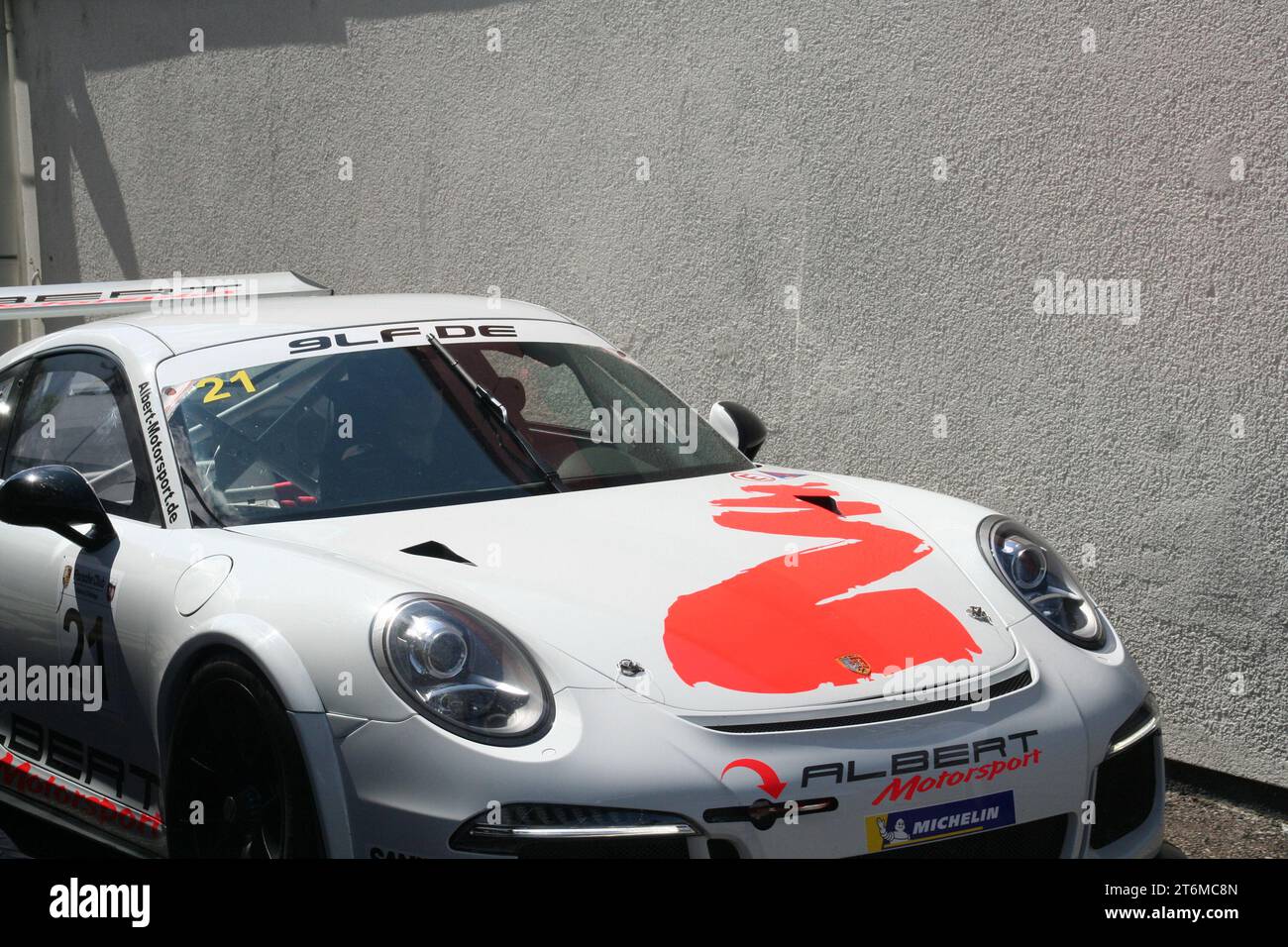 Racing car front view Stock Photo - Alamy