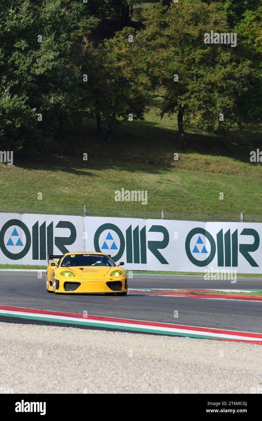 Scarperia - Italy, 28 October 2023: Ferrari 360 Modena GTC in action at ...