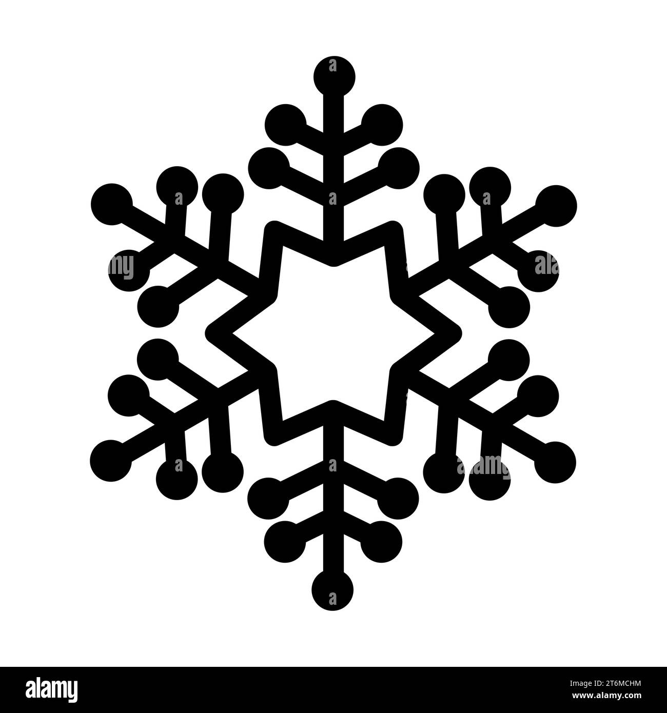 Simple snowflake christmas icon. Abstract snow logo frost cold weather ...