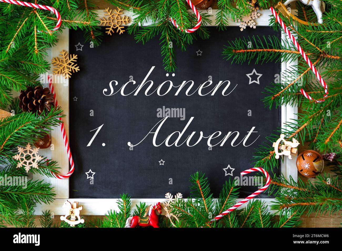 10 November 2023: Beautiful 1st Advent lettering on a blackboard ...