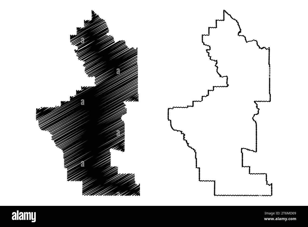 Division No. 2 (Canada, Alberta Province, North America) map vector ...