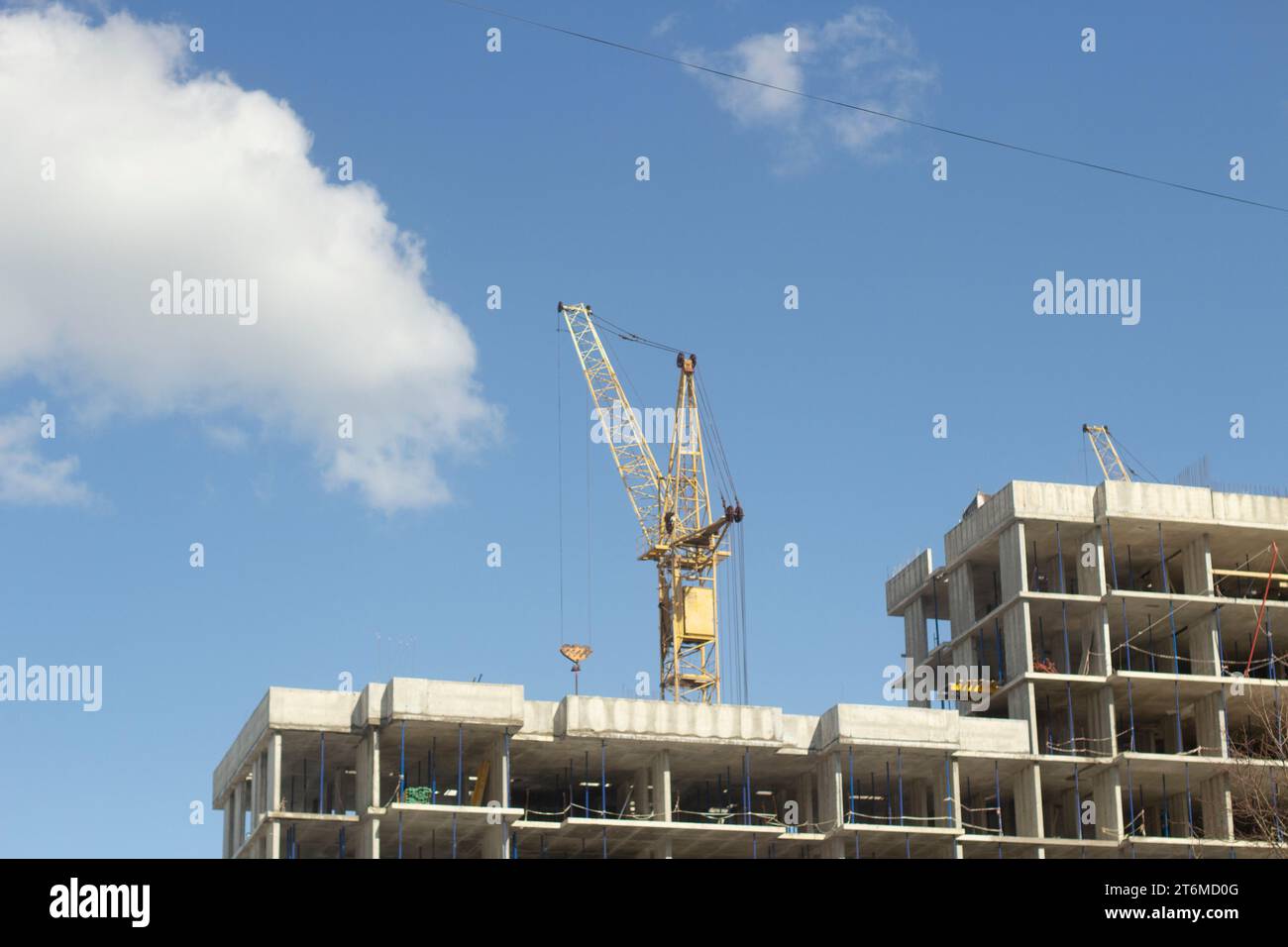 View of city. Details of new house. Landscape with cloud Stock Photo ...
