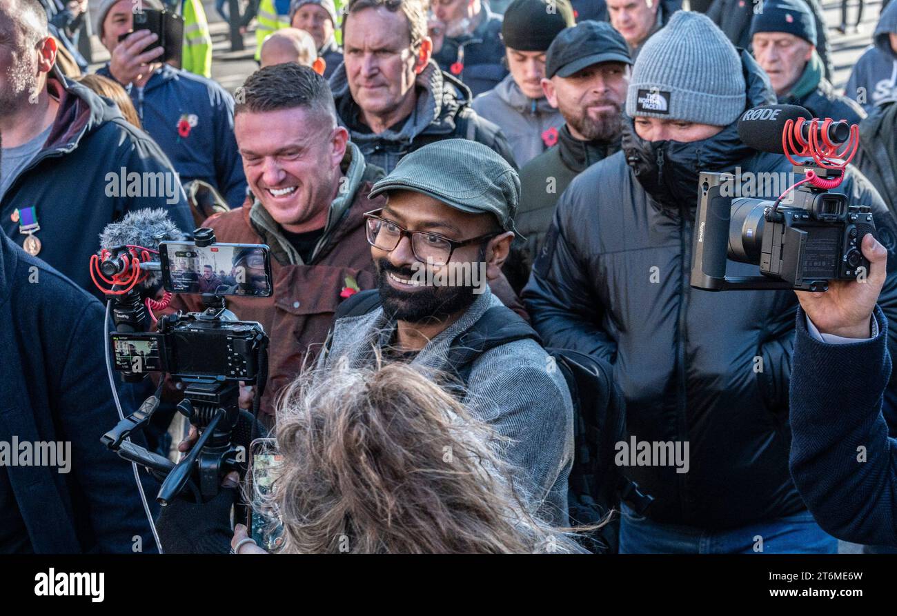 London, UK. 11th November 2023. Stephen Yaxley-Lennon (aka Tommy ...