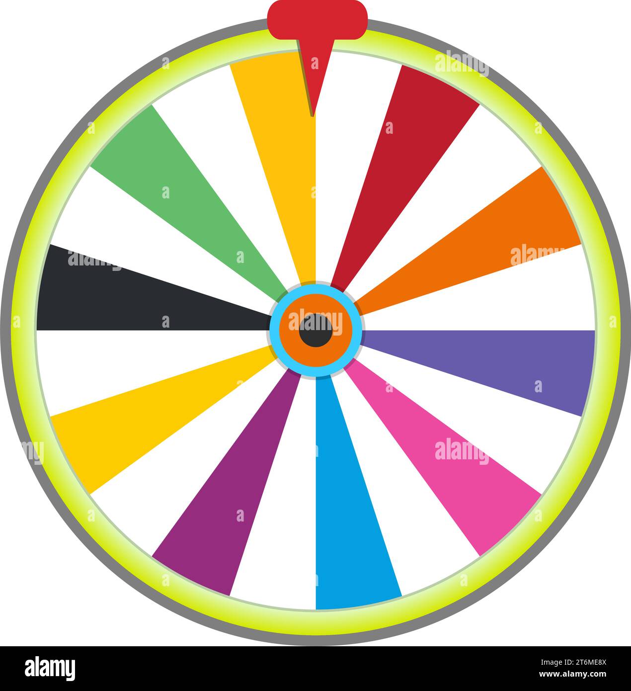 Blank wheel of fortune 12 slots icon. Clipart image isolated on white ...