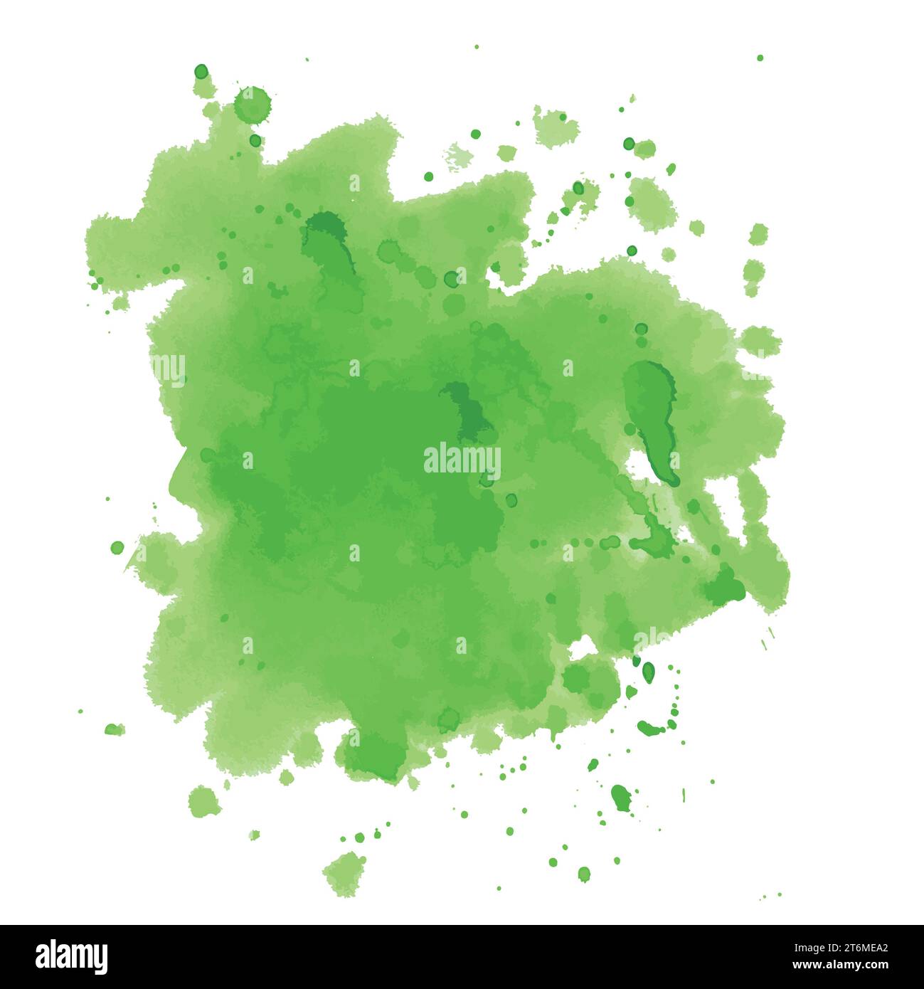 Hand-drawn watercolor illustration. Green watercolor background. Vector ...