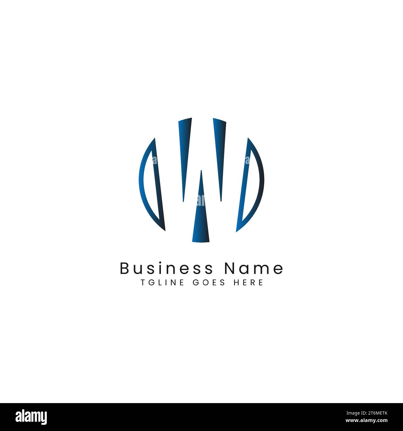 Letter W logo, Round shape symbol, Digital, Technology, Media, Cutout ...