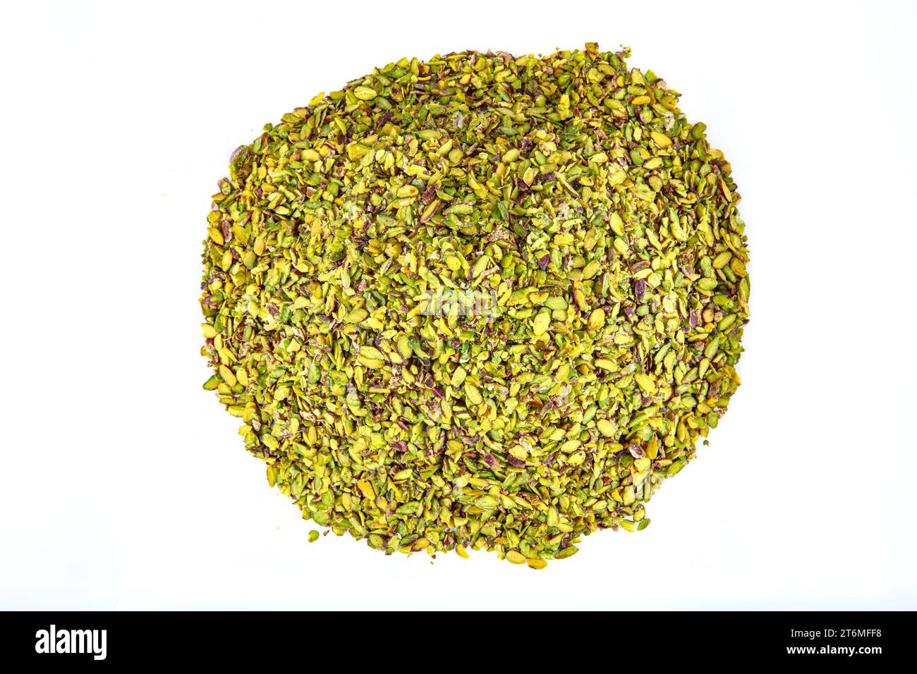 Chopped cut pistachio nuts Concept. Ground, Milled, Crushed or ...
