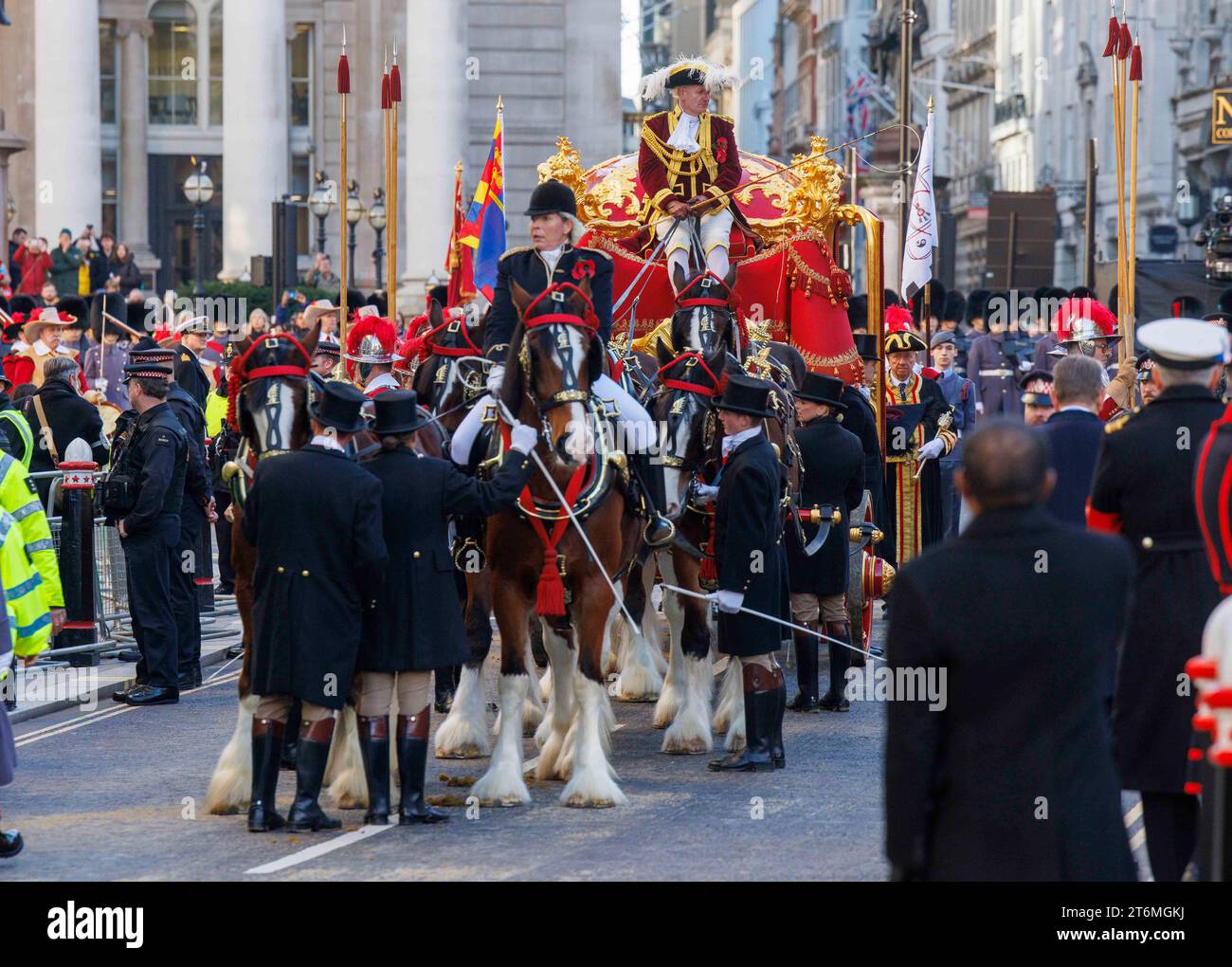 London, UK 11 Nov 2023 The Lord Mayor’s Show processes through Mansion ...