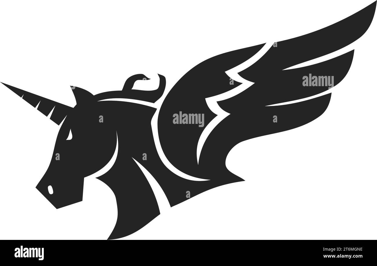 Unicorn logo template Isolated. Brand Identity. Icon Abstract Vector ...