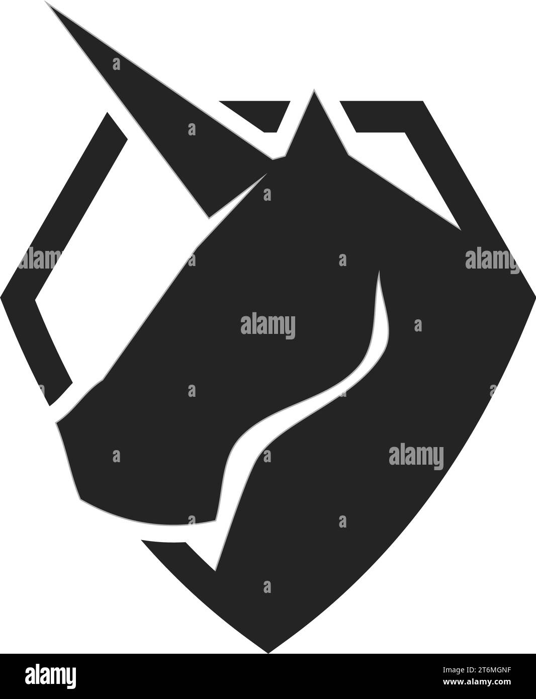 Unicorn logo template Isolated. Brand Identity. Icon Abstract Vector ...