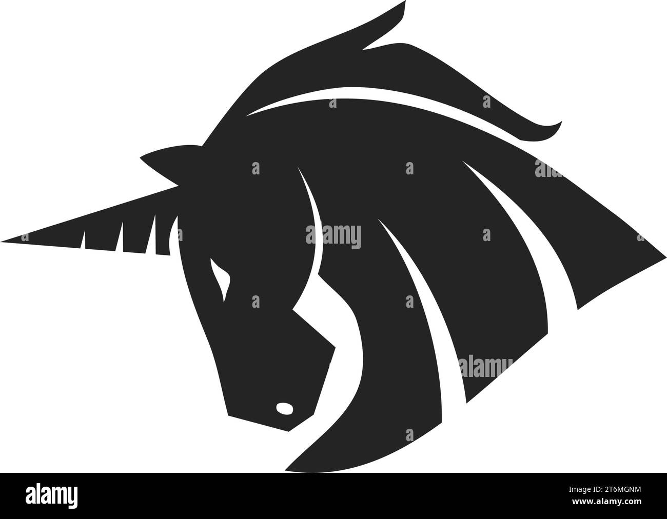 Unicorn logo template Isolated. Brand Identity. Icon Abstract Vector ...