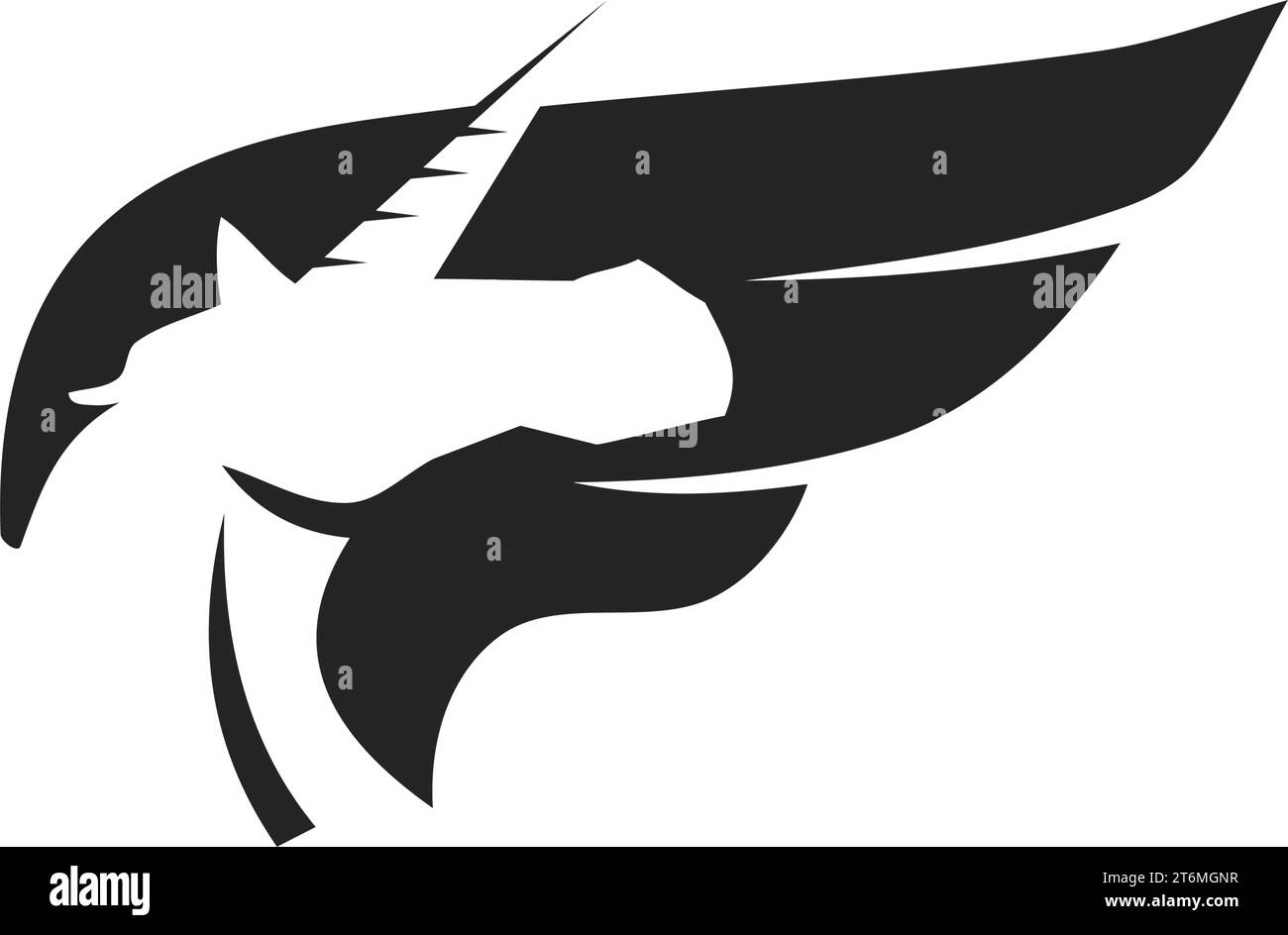 Unicorn logo template Isolated. Brand Identity. Icon Abstract Vector ...