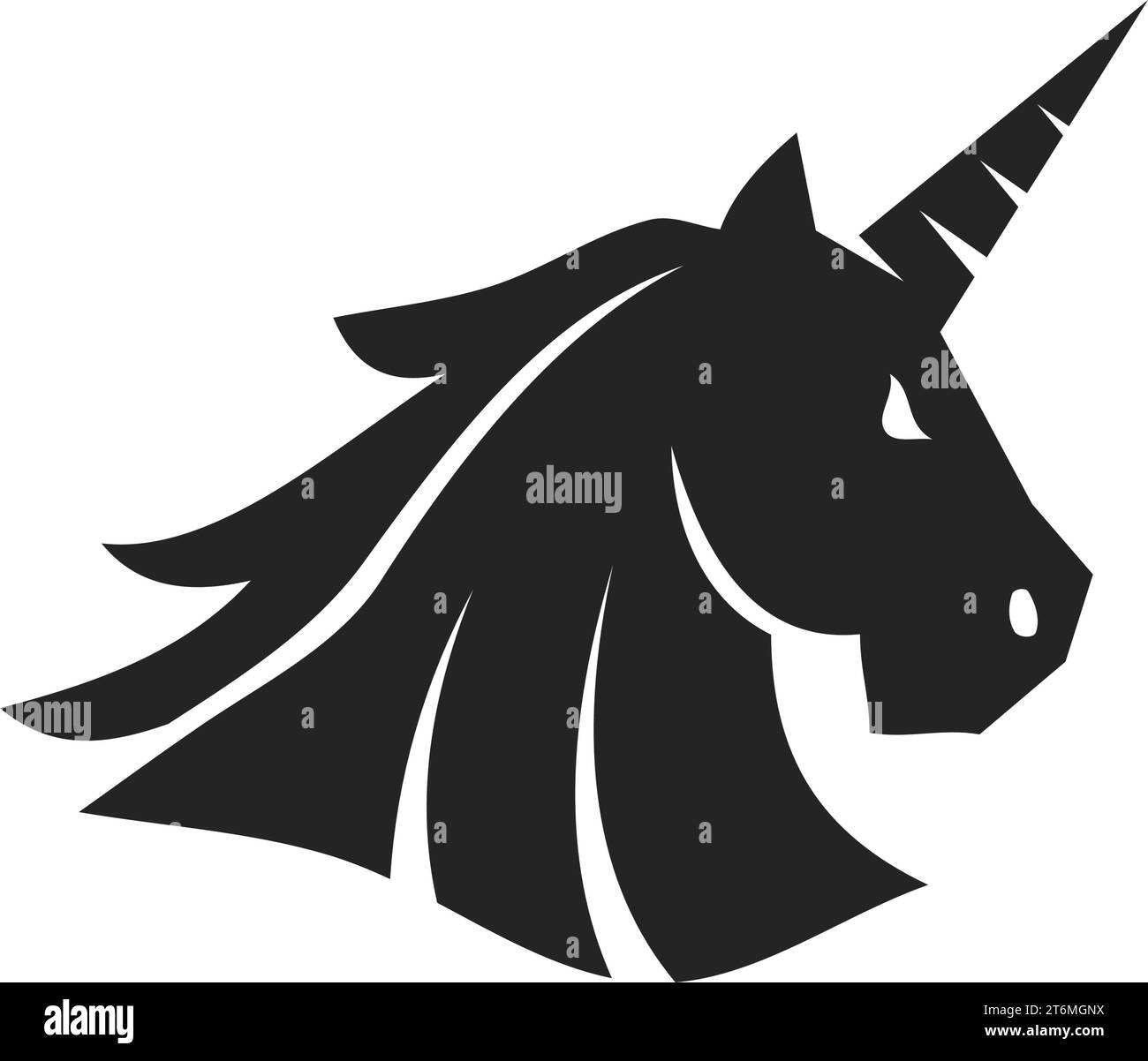 Unicorn logo template Isolated. Brand Identity. Icon Abstract Vector ...