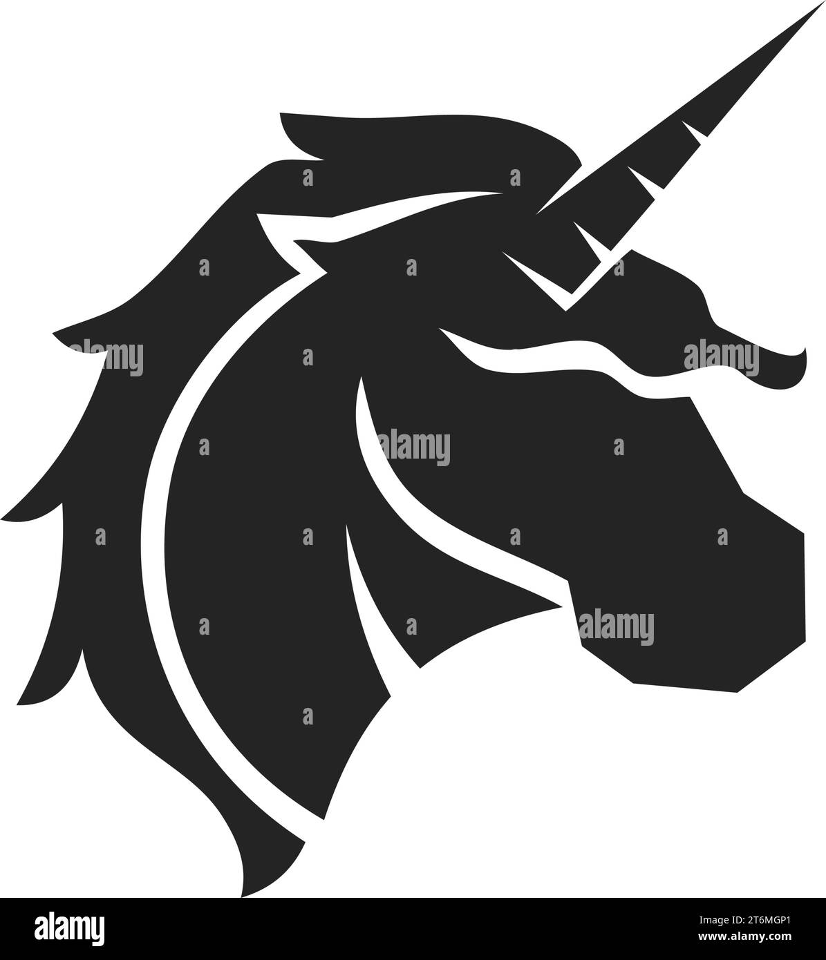 Unicorn logo template Isolated. Brand Identity. Icon Abstract Vector ...