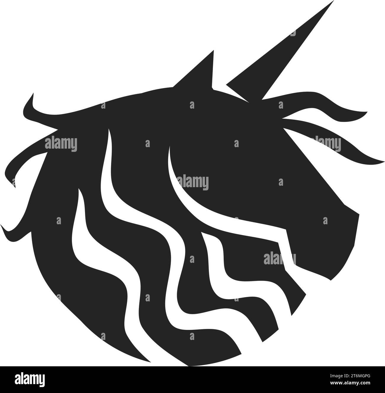 Unicorn logo template Isolated. Brand Identity. Icon Abstract Vector ...