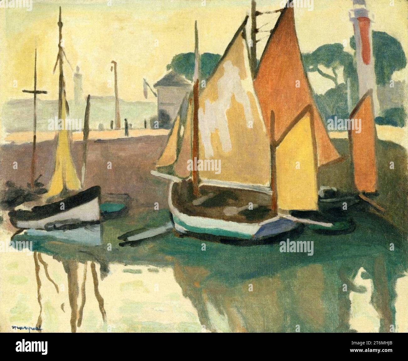 The Port of La Rochelle, Low Tide 1920 by Albert Marquet Stock Photo ...