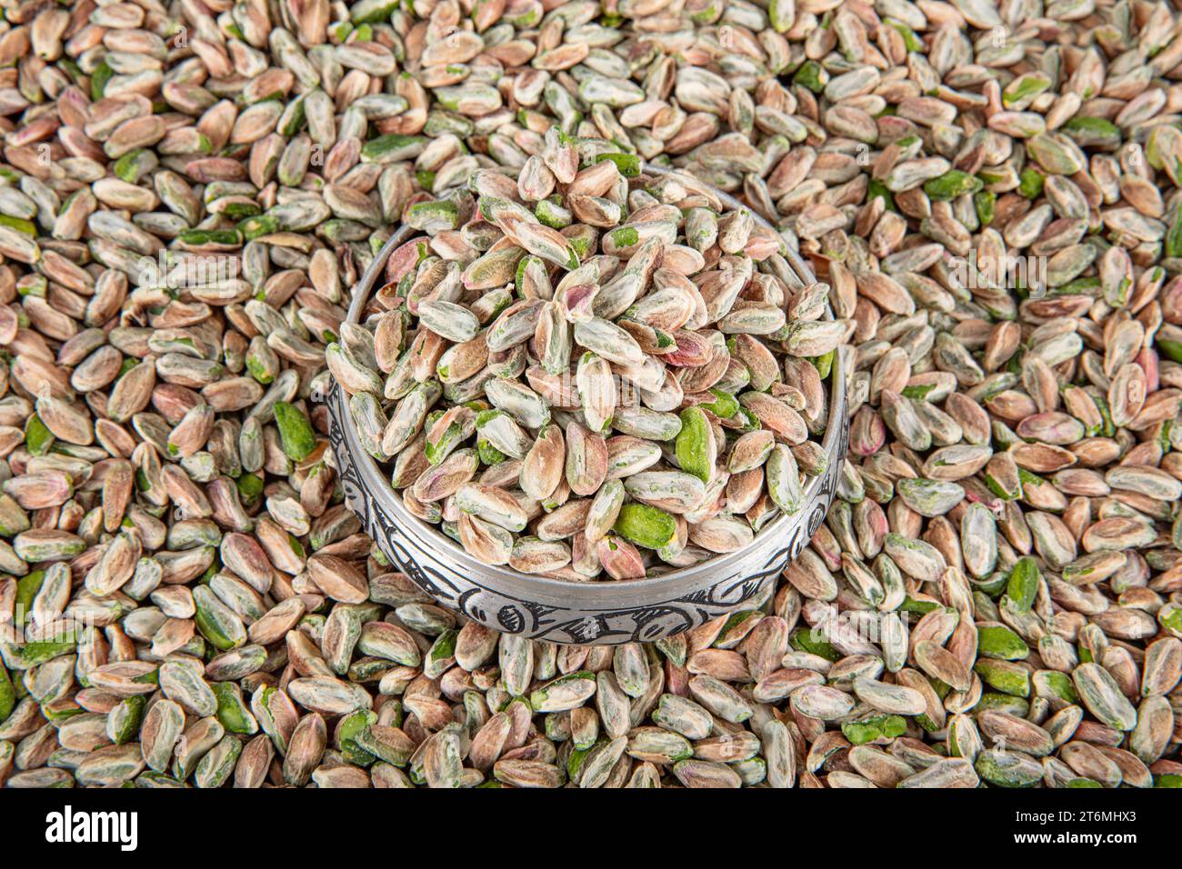 Chopped cut pistachio nuts Concept. Ground, Milled, Crushed or ...