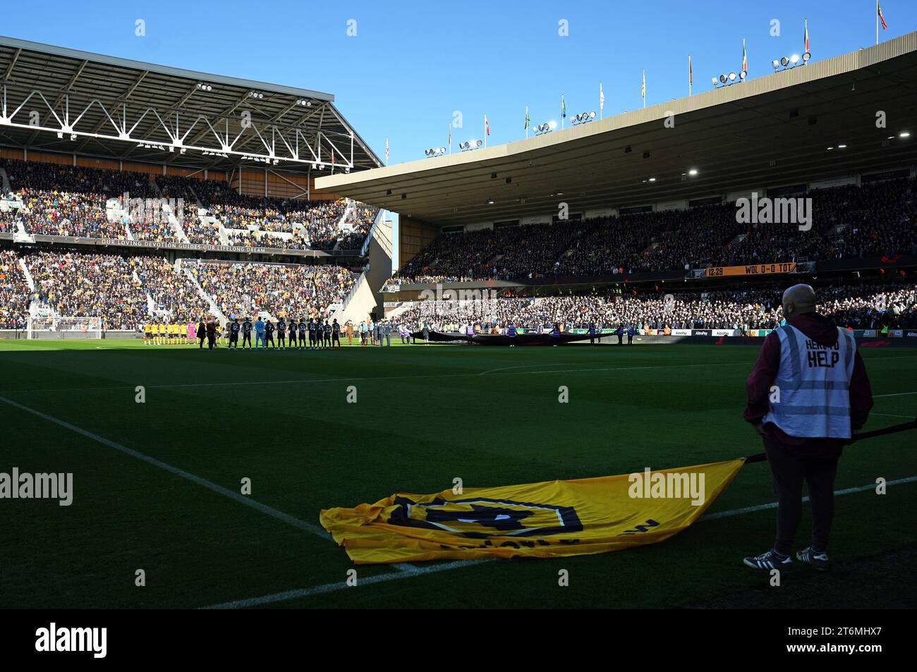 Wolverhampton Wanderers flags are down for a mark of respect for ...