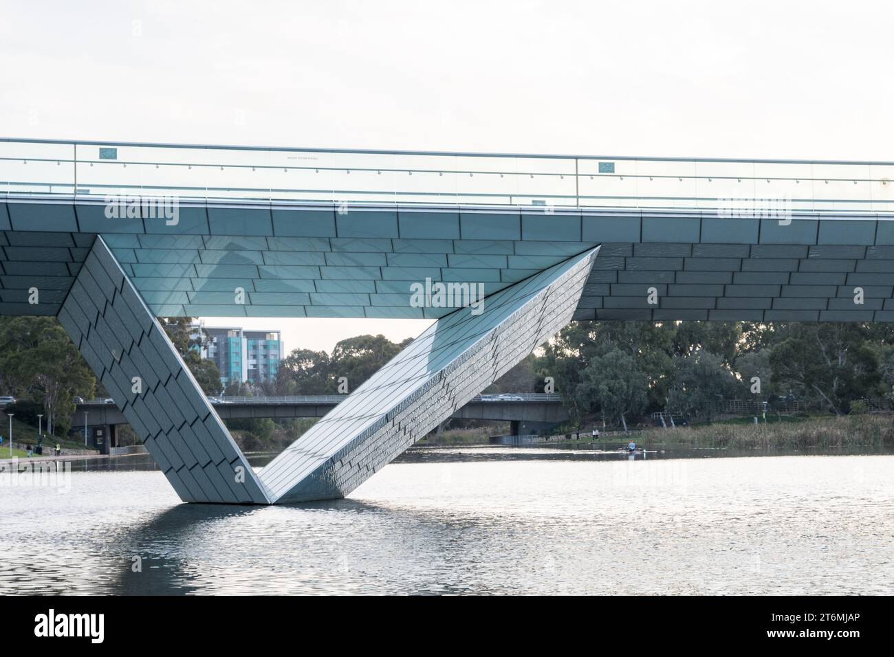 Riverbank Precinct Pedestrian Bridge in Adelaide, Australia Stock Photo ...