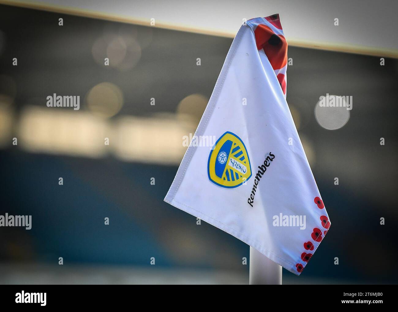 A General view of Elland Road with a corner flag before the Sky Bet ...