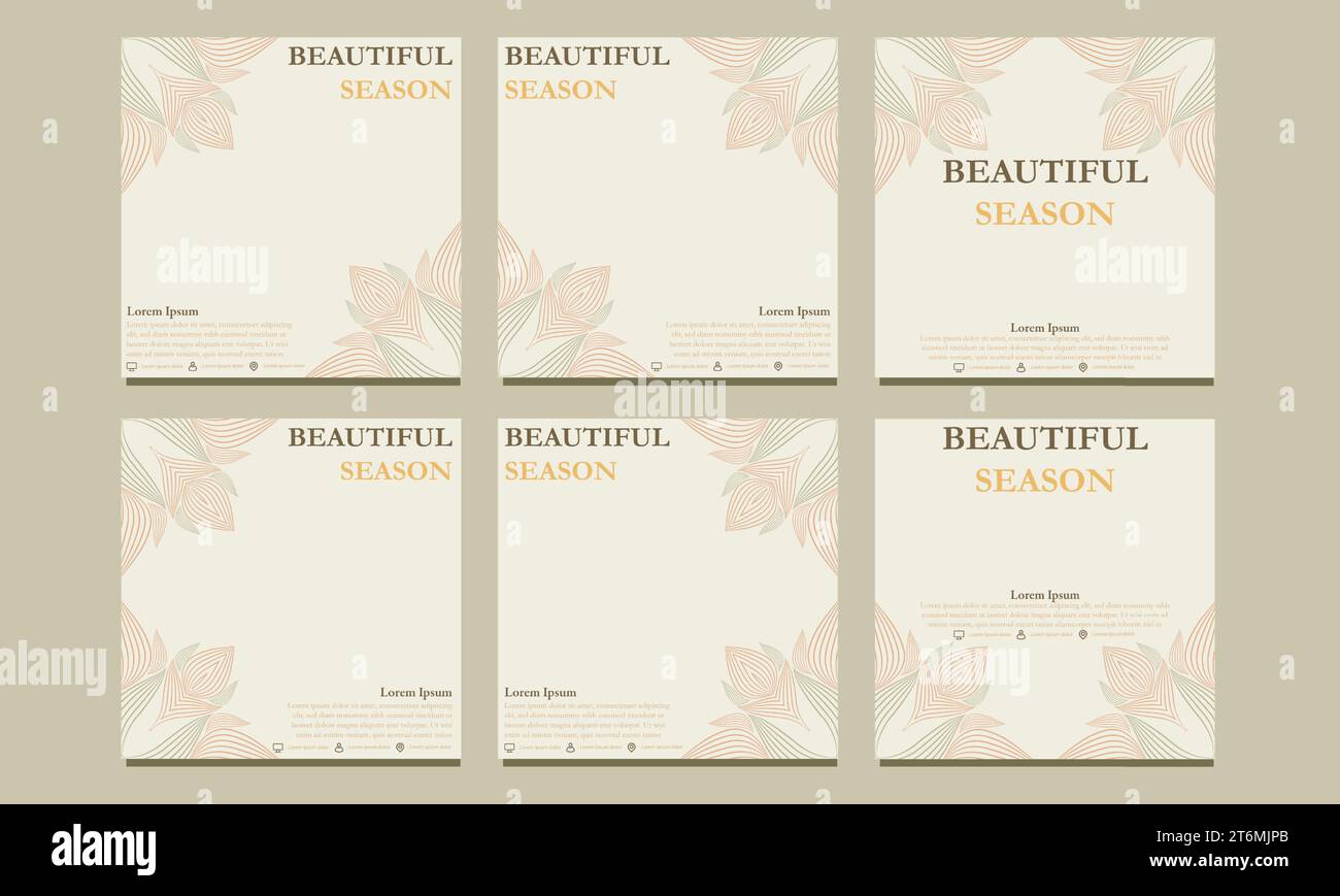 beautiful floral social media template. suitable for social media post ...