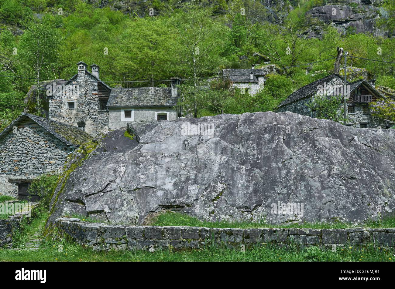 traditional Village of Ritorto in Val Bavona,Ticino Canton,Switzerland ...