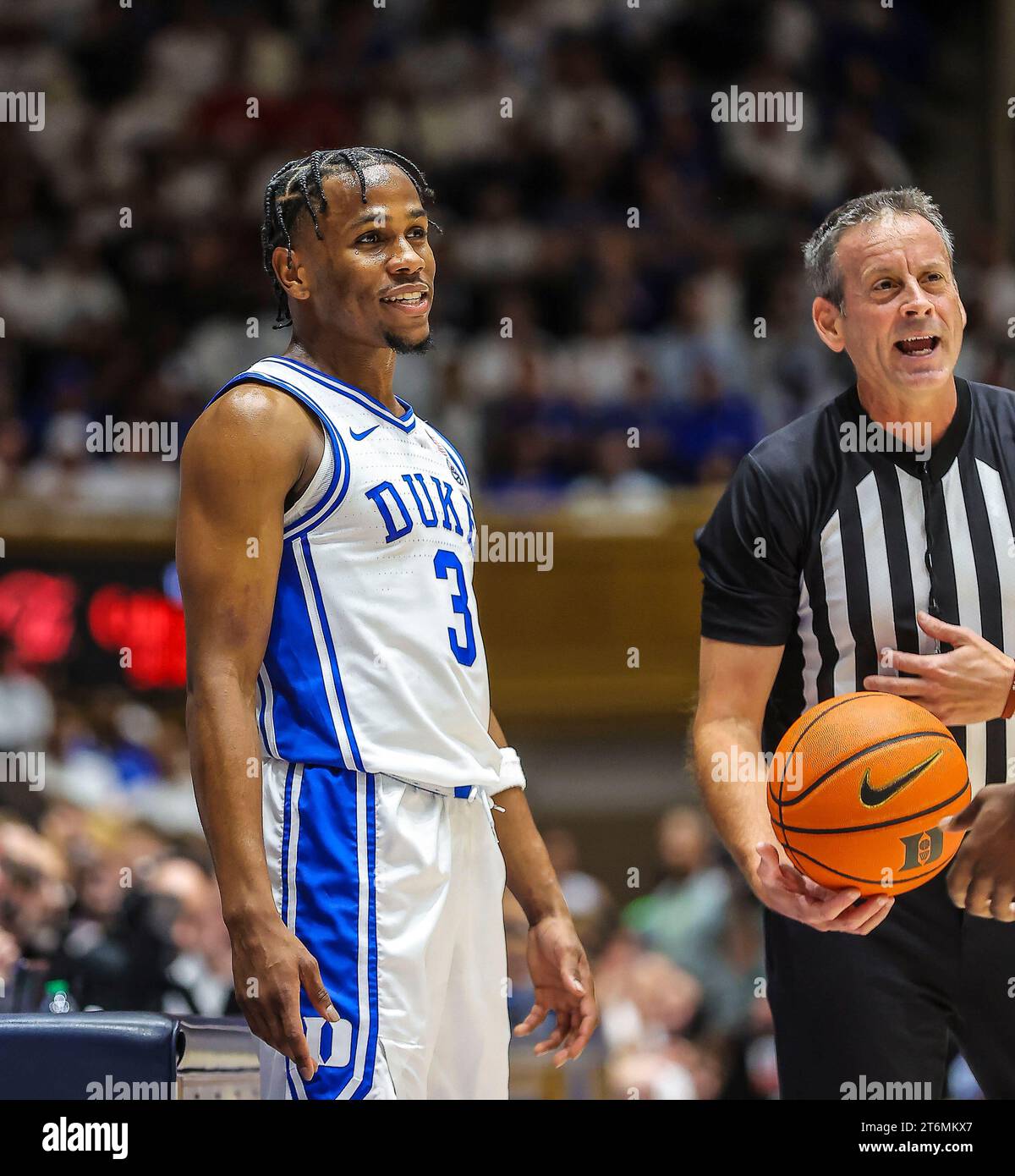 November 10, 2023: Duke University sophomore Tyrese Proctor (5) waiting ...