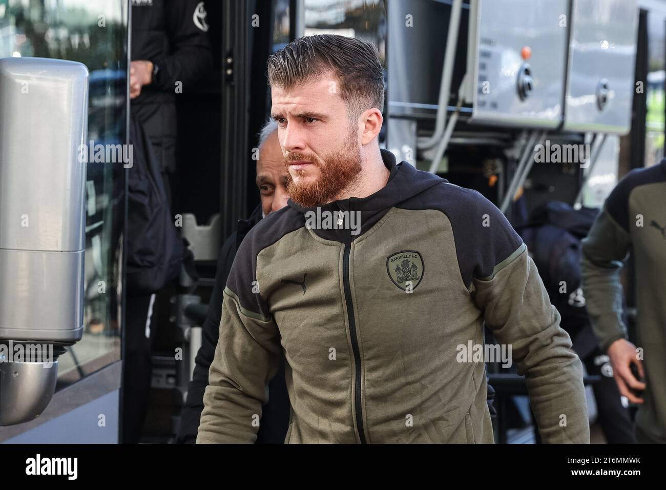 Nicky Cadden #7 of Barnsley arrives during the Sky Bet League 1 match ...