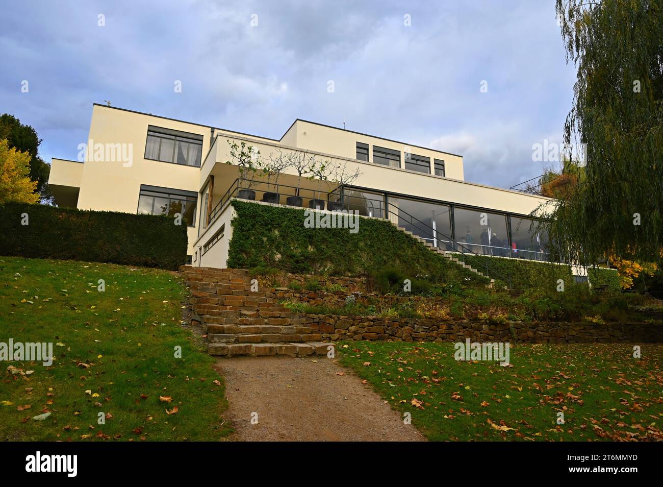 Villa Tugendhat Brno - Czech Republic. Beautiful autumn atmosphere in ...