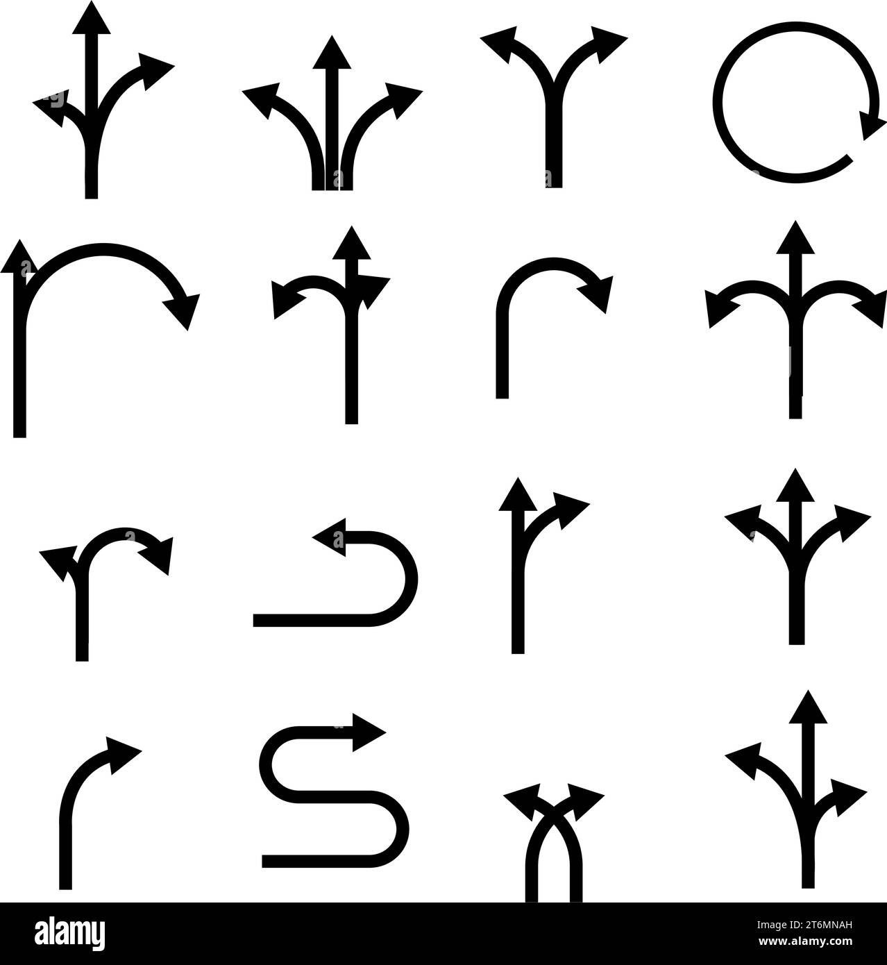 arrow set. different pointer arrow positions. vector illustration. on ...