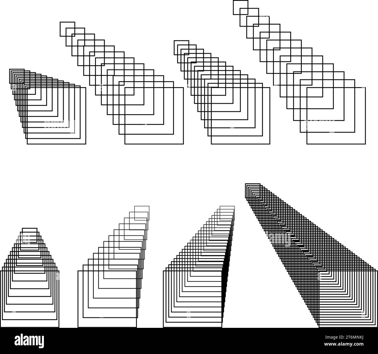 square blend outline. vector illustration. white background Stock ...