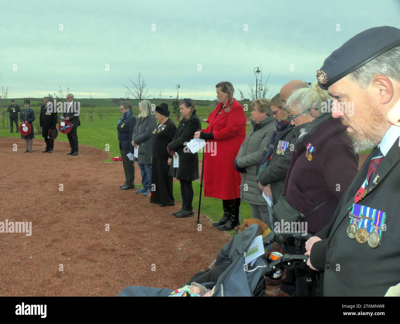 Remembrance ceremony at The Royal British Legion woodland site at Skol ...