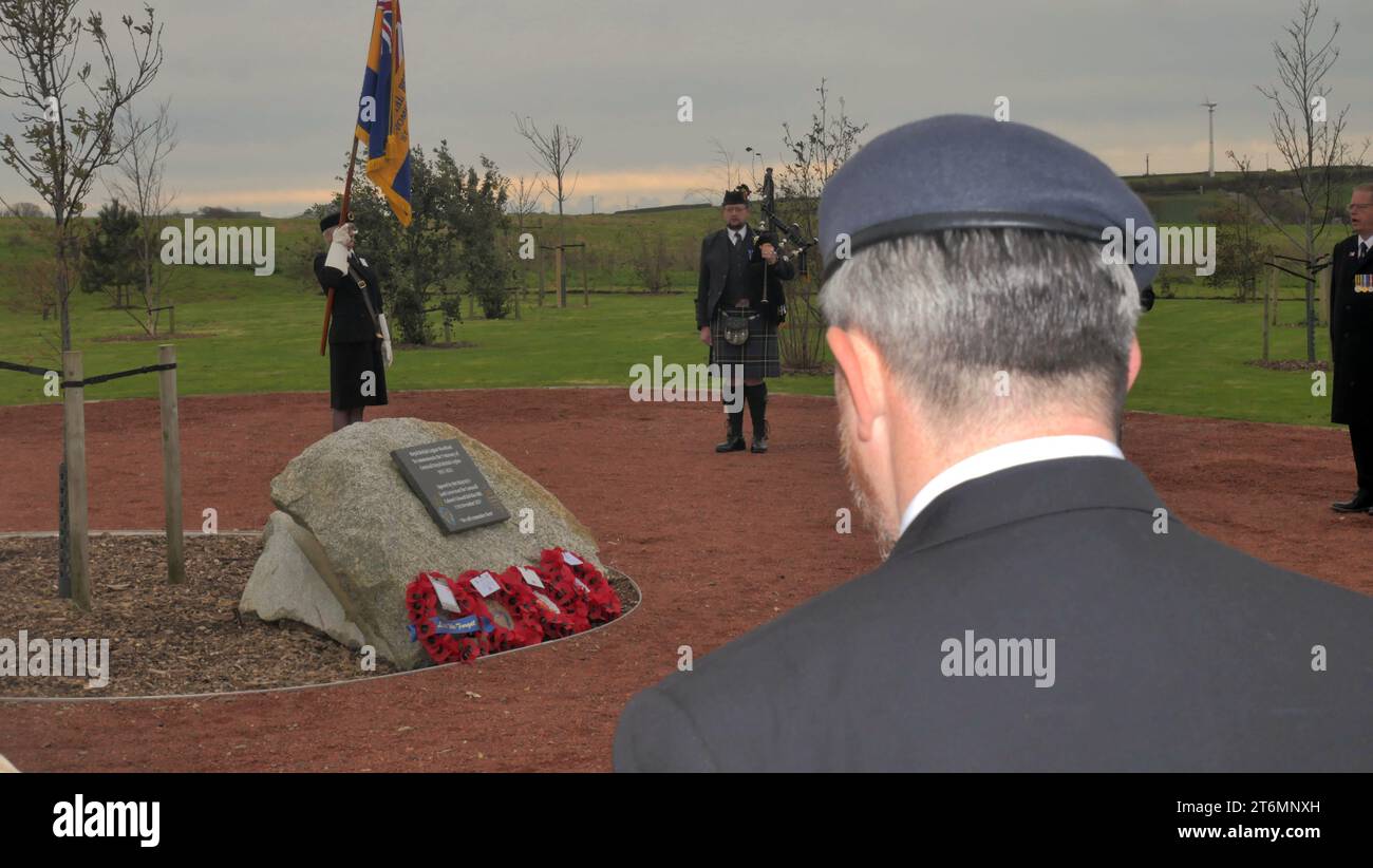 Remembrance ceremony at The Royal British Legion woodland site at Skol ...