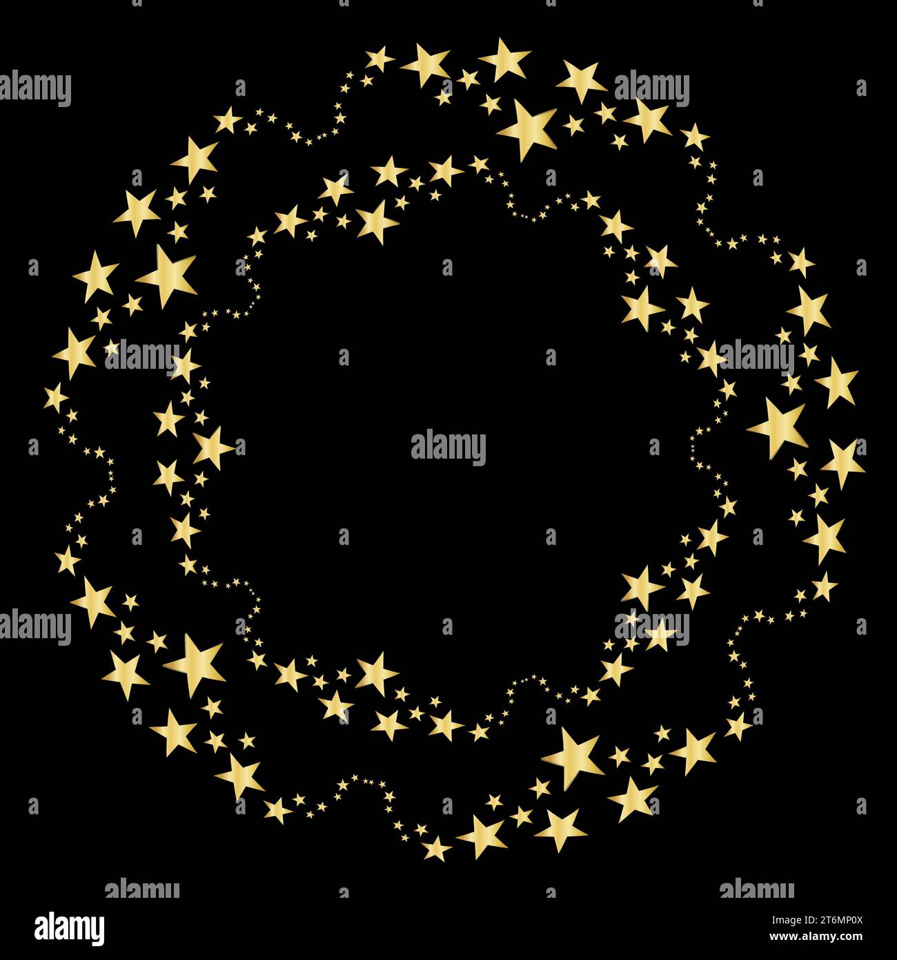 Golden shining and glowing stars, sparkle star frames, and stars with festive decoration ...