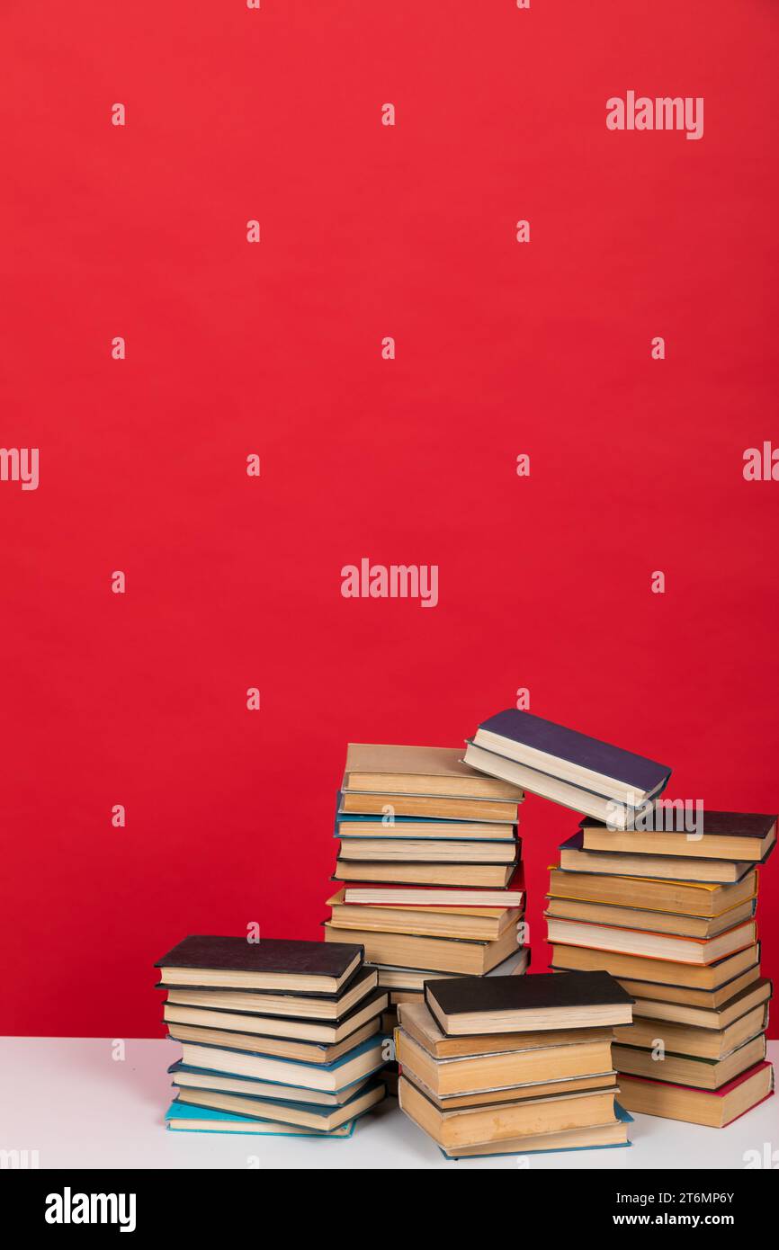 learning literacy science education stack of books on a green ...