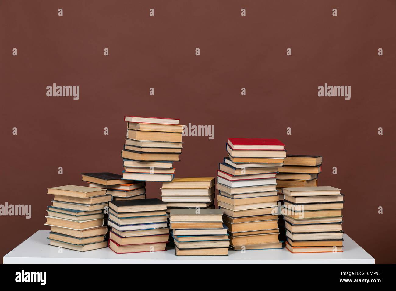 learning literacy science education stack of books on a brown ...