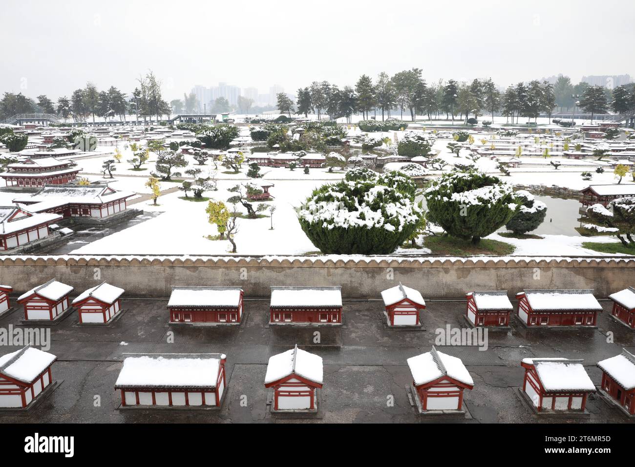 XI'AN, CHINA - NOVEMBER 11, 2023 - A miniature landscape palace of Xi ...