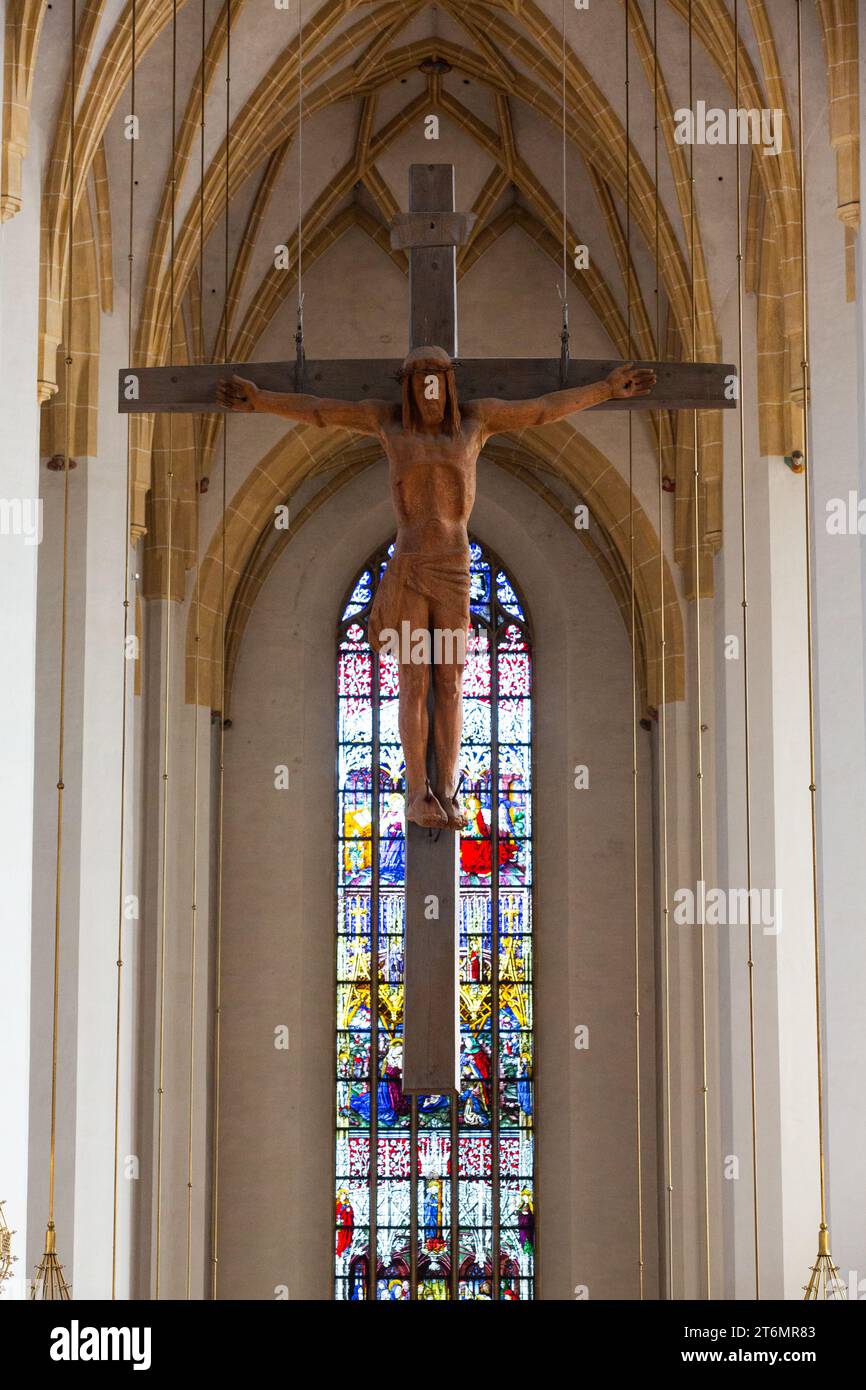 Crucifixion, Cross, Frauenkirche Cathedral, Old Town, Munich, Bavaria ...