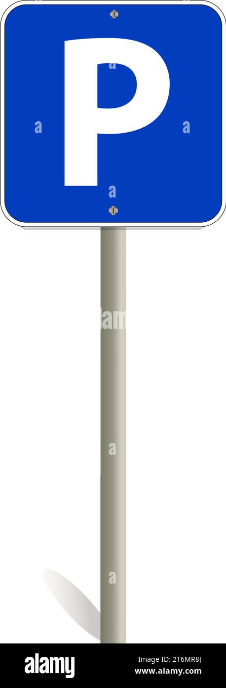 road sign board parking. vector illustration. on a white background ...