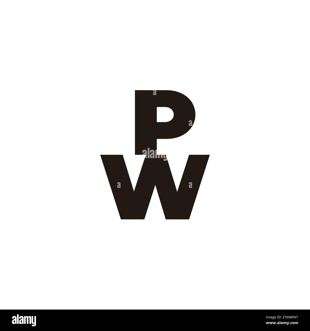letter pw simple linked logo vector Stock Vector Image & Art - Alamy