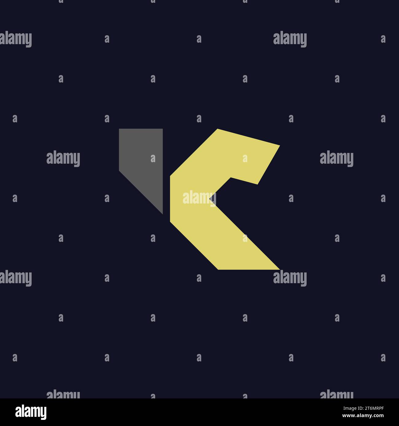 letter k r simple slice geometric logo vector Stock Vector Image & Art ...