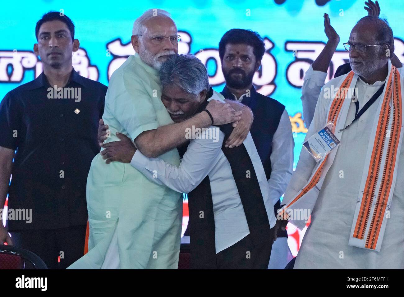 Indian Prime Minister Narendra Modi greets Madiga Reservation Porata ...