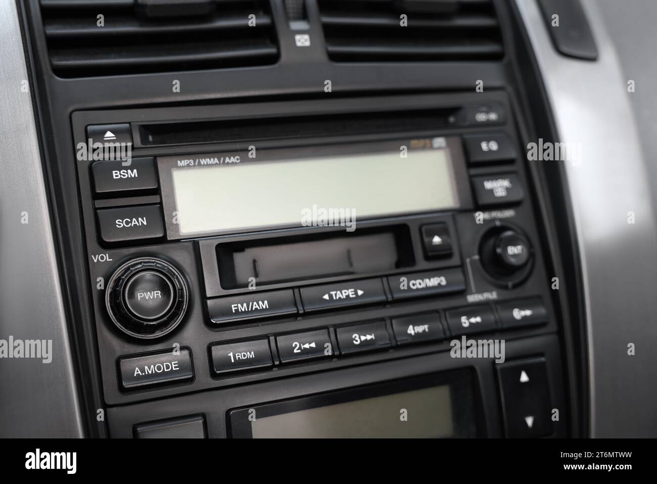 View of automotive head unit in car Stock Photo - Alamy