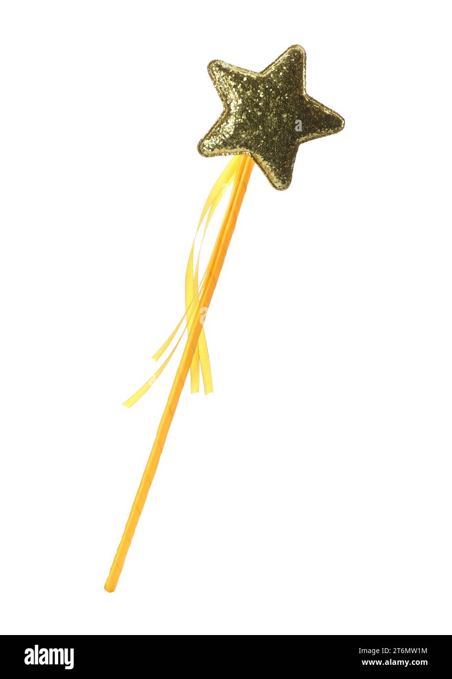 Beautiful golden magic wand isolated on white Stock Photo - Alamy